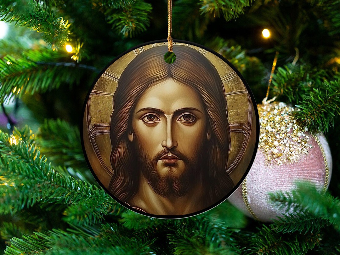 Religious Icon Ornament, Jesus Christ Decorative Hanging, Handmade ...