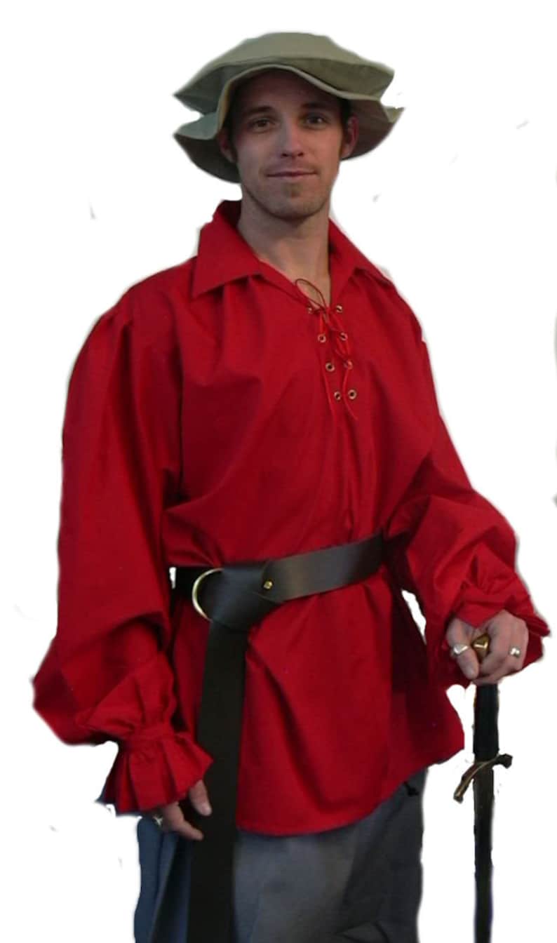 Pirate Shirt W/button Ruffled Cuffs - Etsy