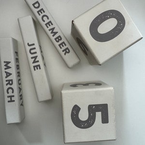 Wooden Calendar Blocks - Etsy
