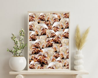 Coquette Cinnamon Roll Bow Digital Print | Trendy Art | Kitchen Decor ...