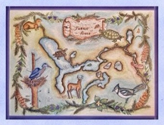 Turtle River Lake Map - Etsy