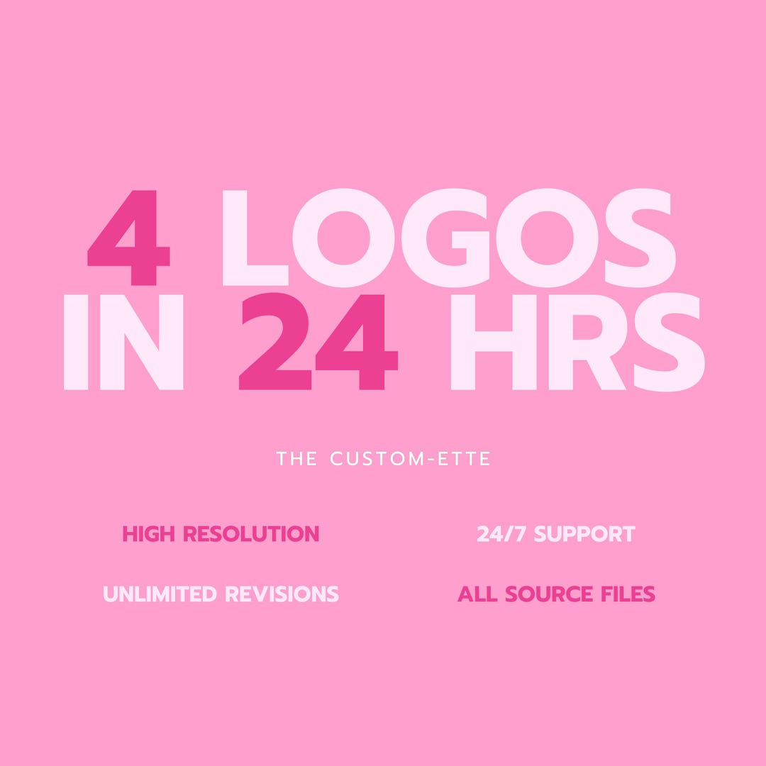 4 Logos in 24 Hours | Professional Logo Bundle, Custom Branding Design ...