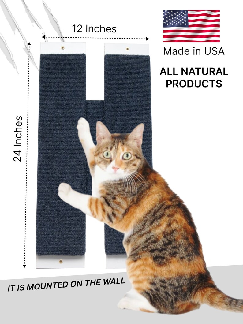 Ecopetsusa Luxury Cat Wall Corner Scratcher Furniture Protector Wall ...