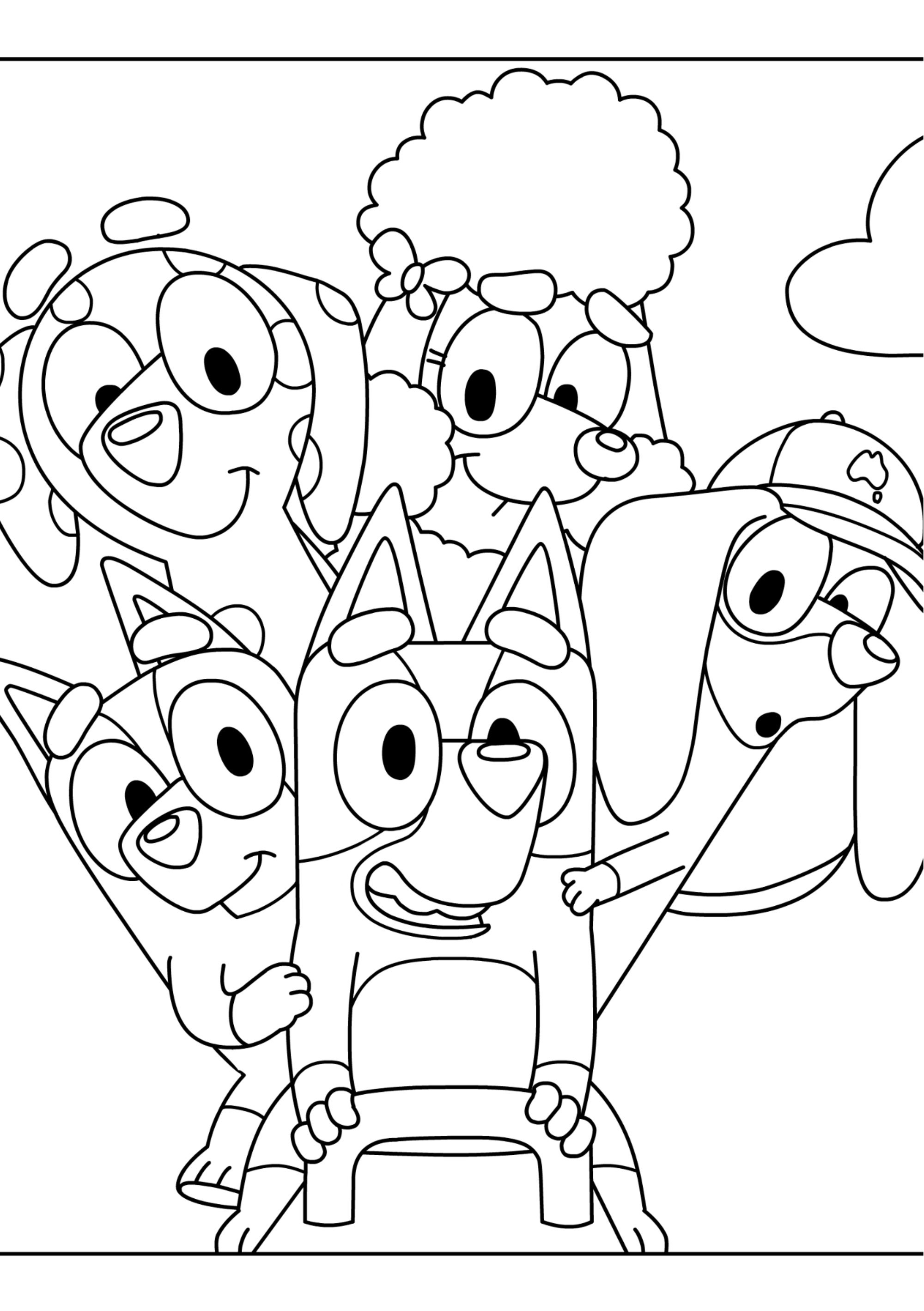 Bluey and Friends Coloring Book - Etsy