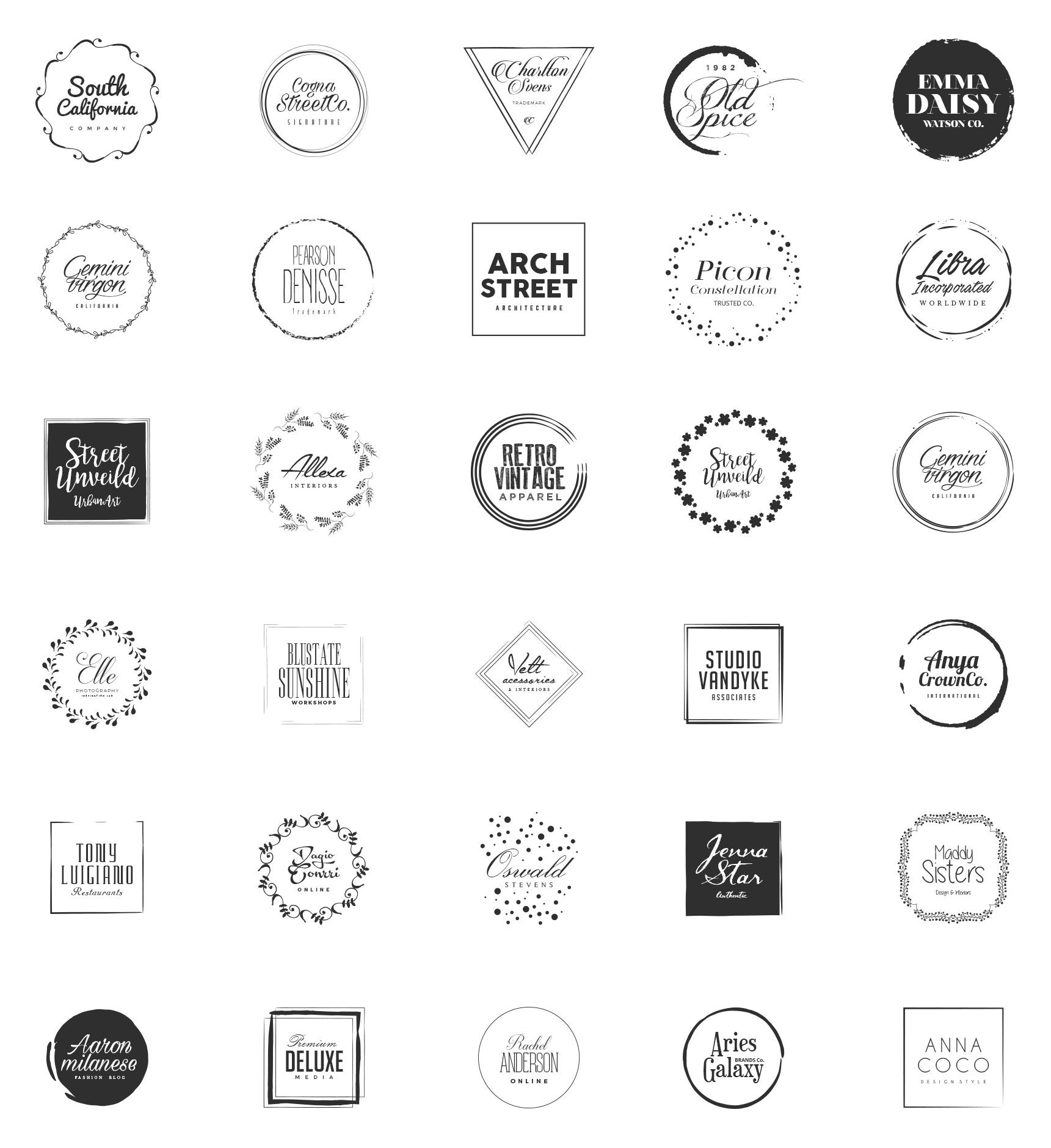 Massive Editable Logo Bundle 1000 Premium Logos PSD, EPS & AI Files ...