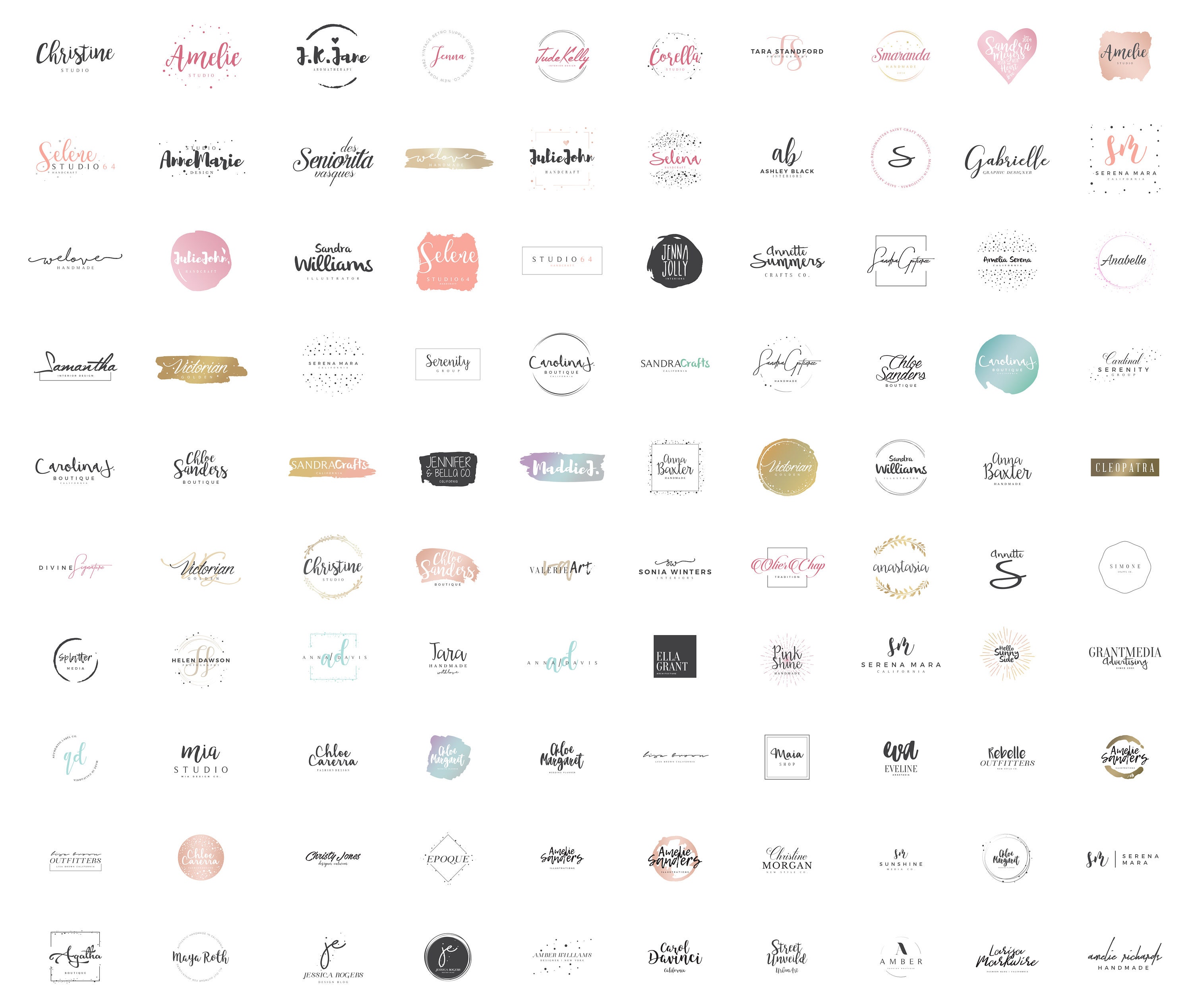 Massive Editable Logo Bundle 1000 Premium Logos PSD, EPS & AI Files ...