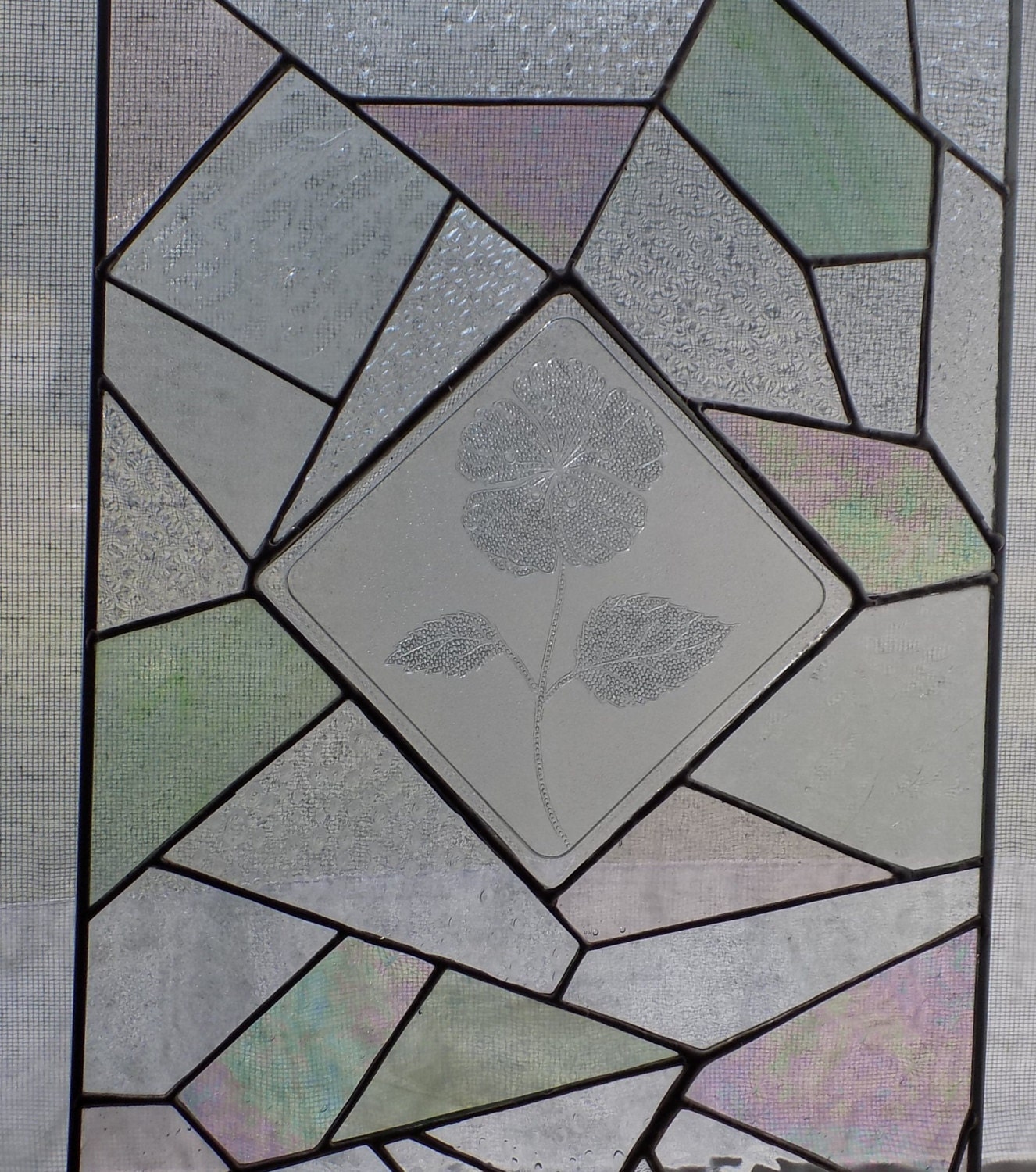 Stained Glass Crazy Quilt Window Large - Etsy