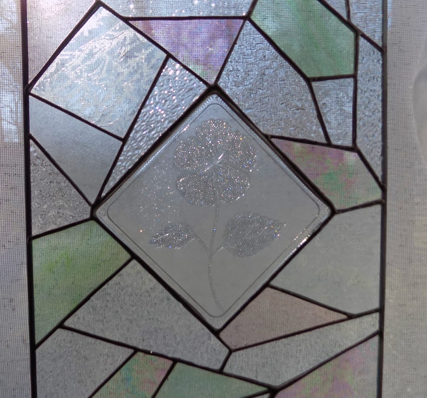 Stained Glass Crazy Quilt Window Large - Etsy