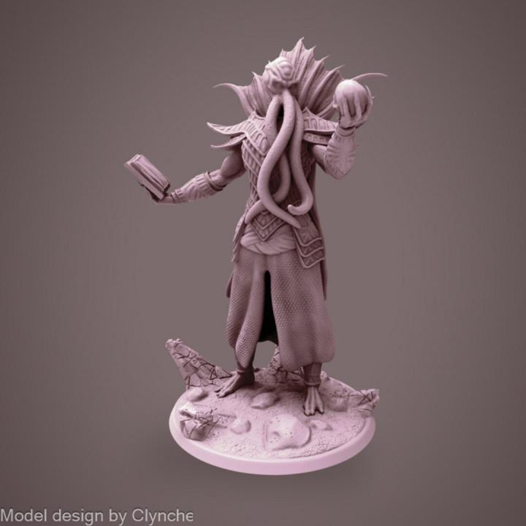 Illithid Mindflayer Miniature D&D Miniature Fantasy Tabletop Miniature ...