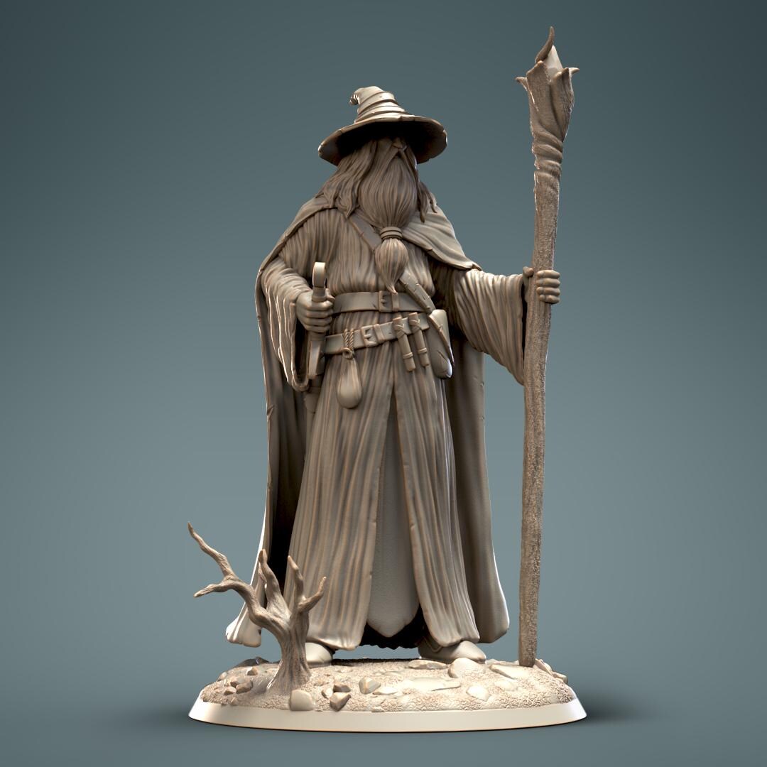 Wizard Miniature | D&D Miniature | Fantasy Tabletop Miniature - Etsy