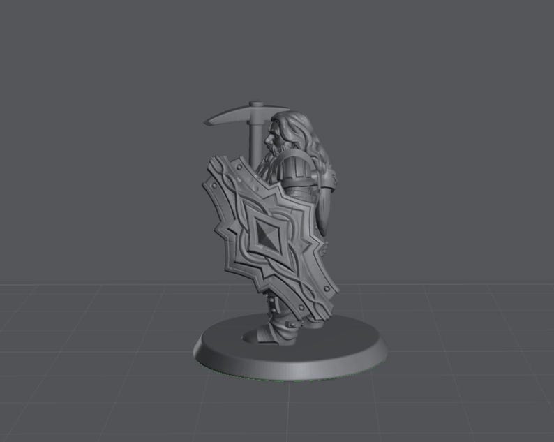 Dwarf Pickaxe Miniature Dnd Miniature Fantasy Tabletop Figurine - Etsy