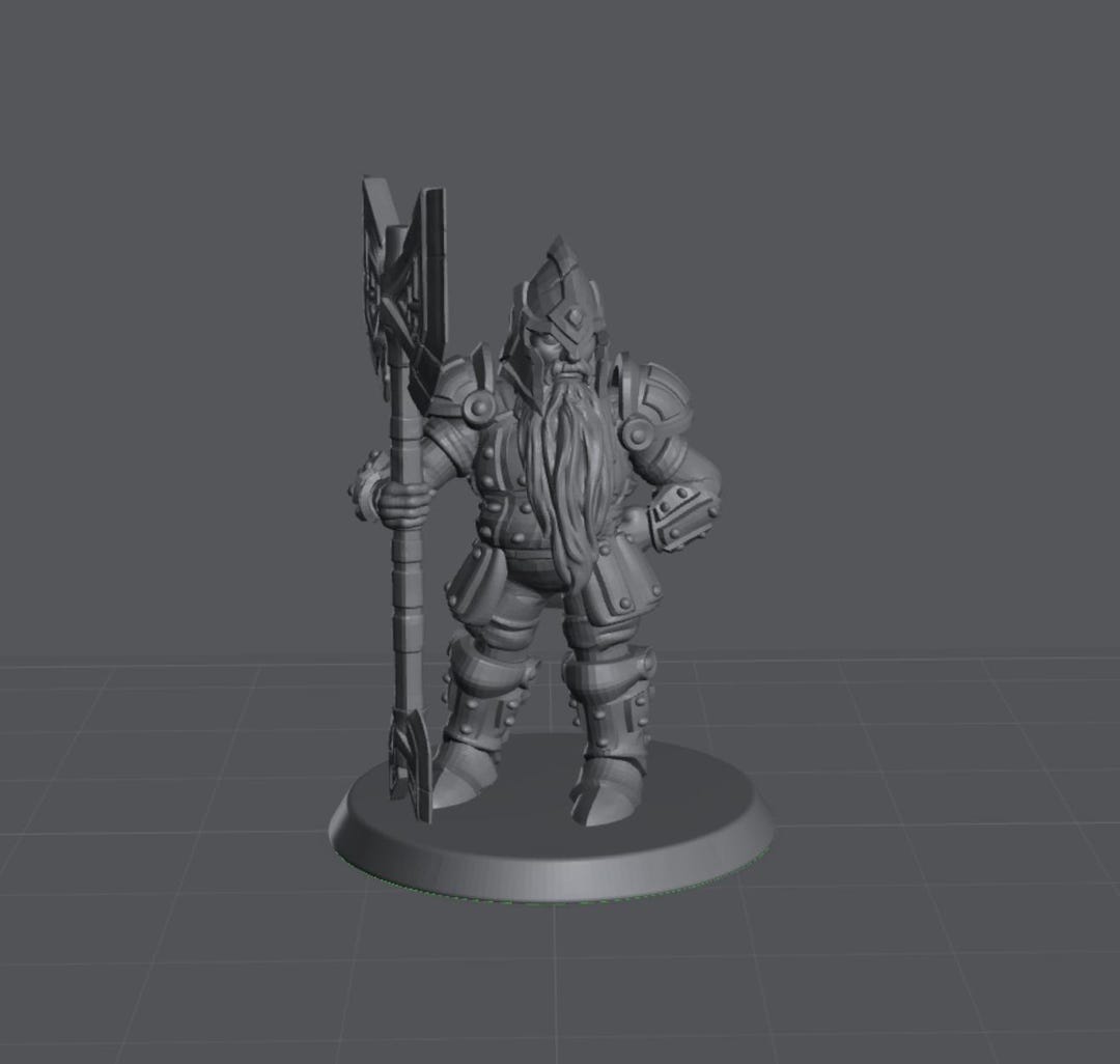 Dwarf Axeman Miniature Dnd Miniature Fantasy Tabletop Figurine - Etsy
