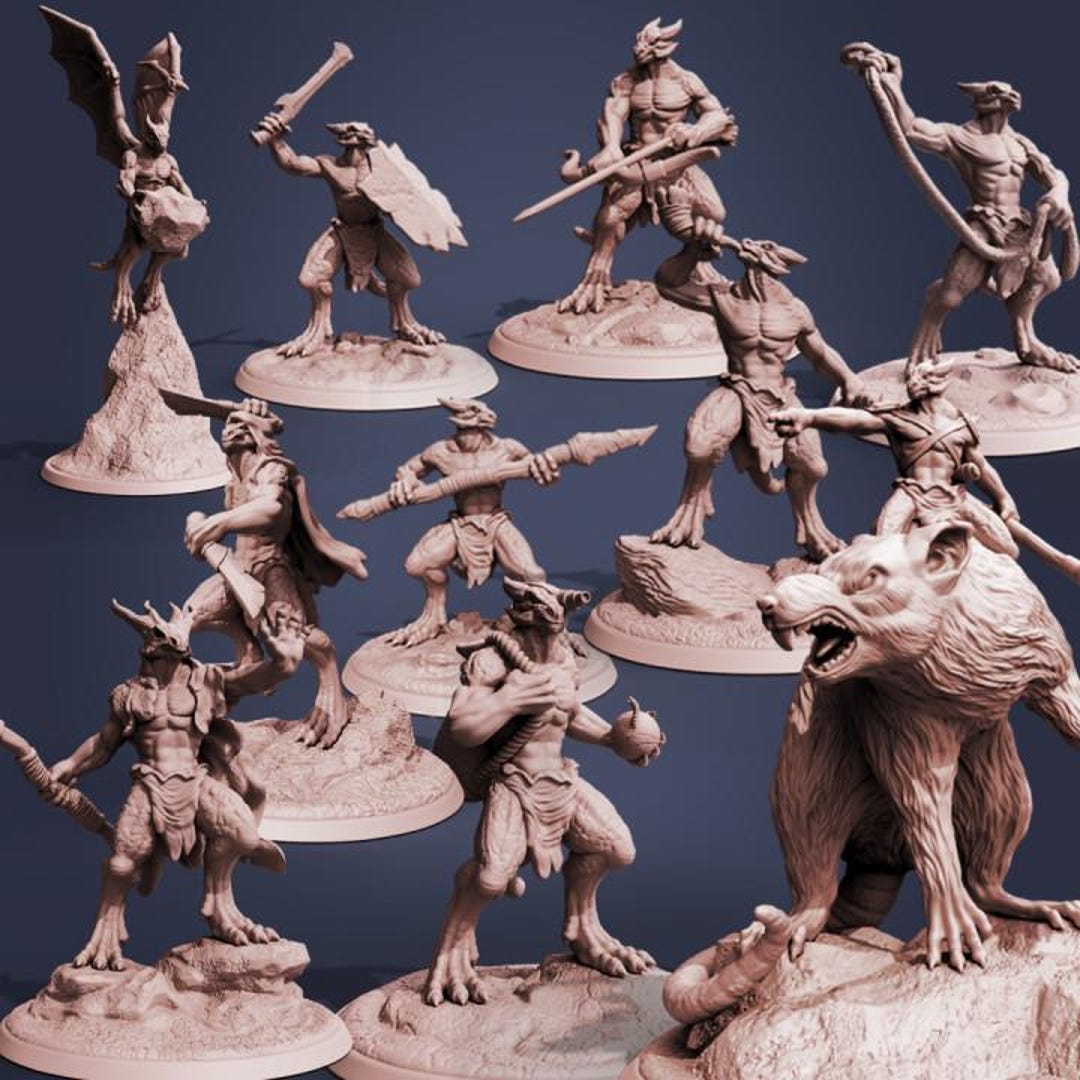 Kobold Pack | 28mm Scale Dnd Miniatures | Pack of 9 Kobolds | D&D ...