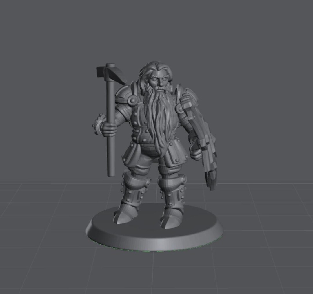 Dwarf Pickaxe Miniature Dnd Miniature Fantasy Tabletop Figurine - Etsy