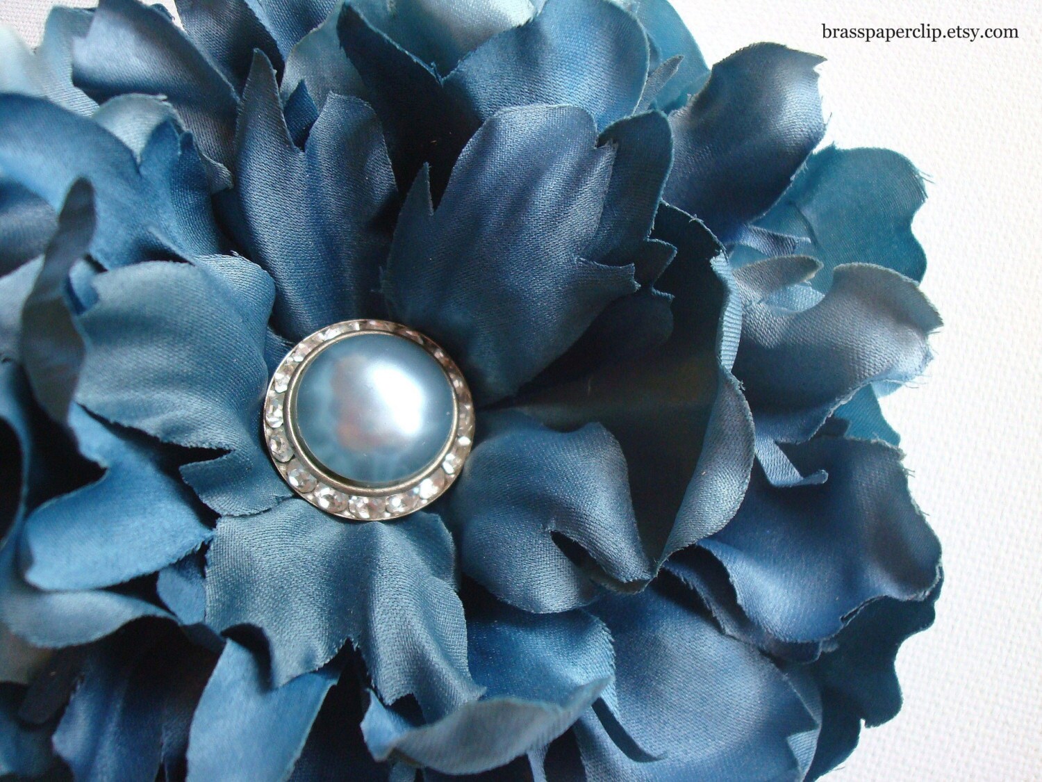 Blue Flower Hair Clip, Peony Fascinator, Bridal Flower, Something Blue ...