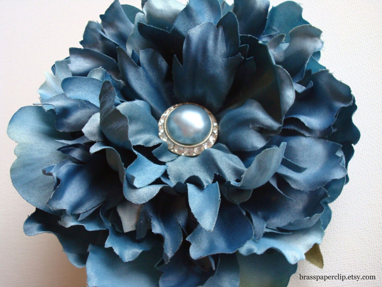 Blue Flower Hair Clip, Peony Fascinator, Bridal Flower, Something Blue ...