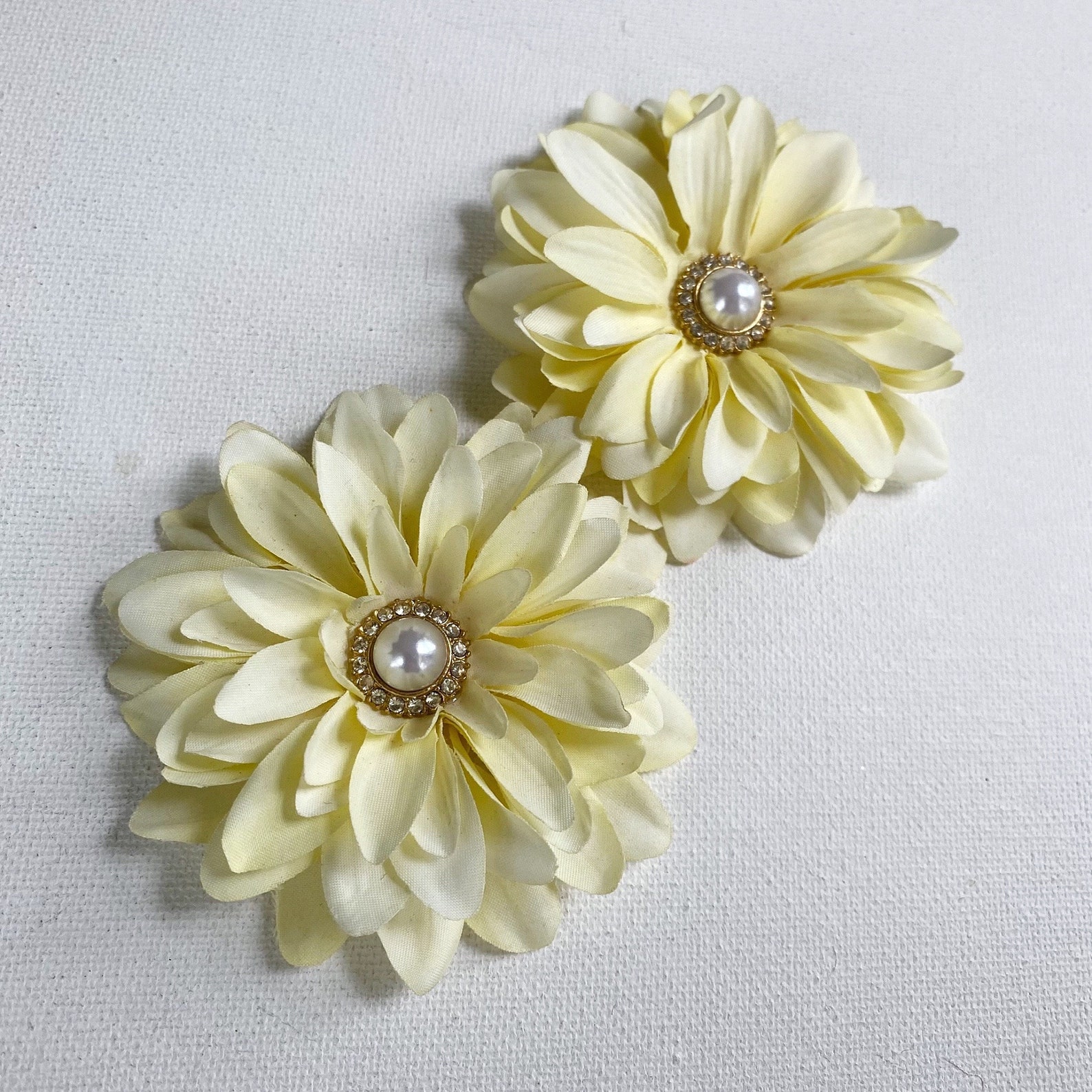 Yellow Flower Hair Clip Daisy Hair Pin Silk Flower Brooch - Etsy