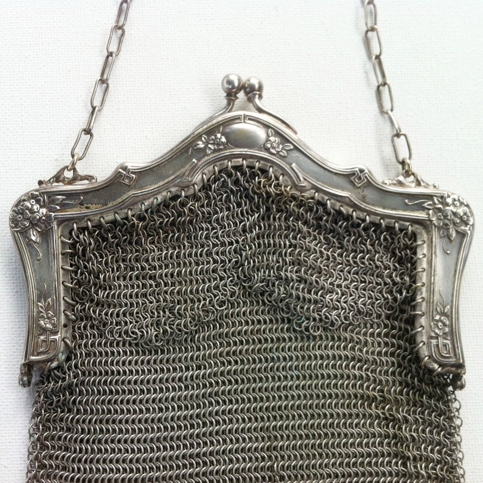 Antique Silver Mesh Purse Victorian Handbag Art Nouveau | Etsy