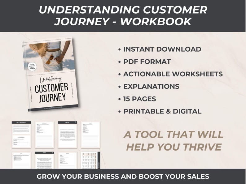 Understanding Customer Journey Workbook - Digital Product for Etsy ...