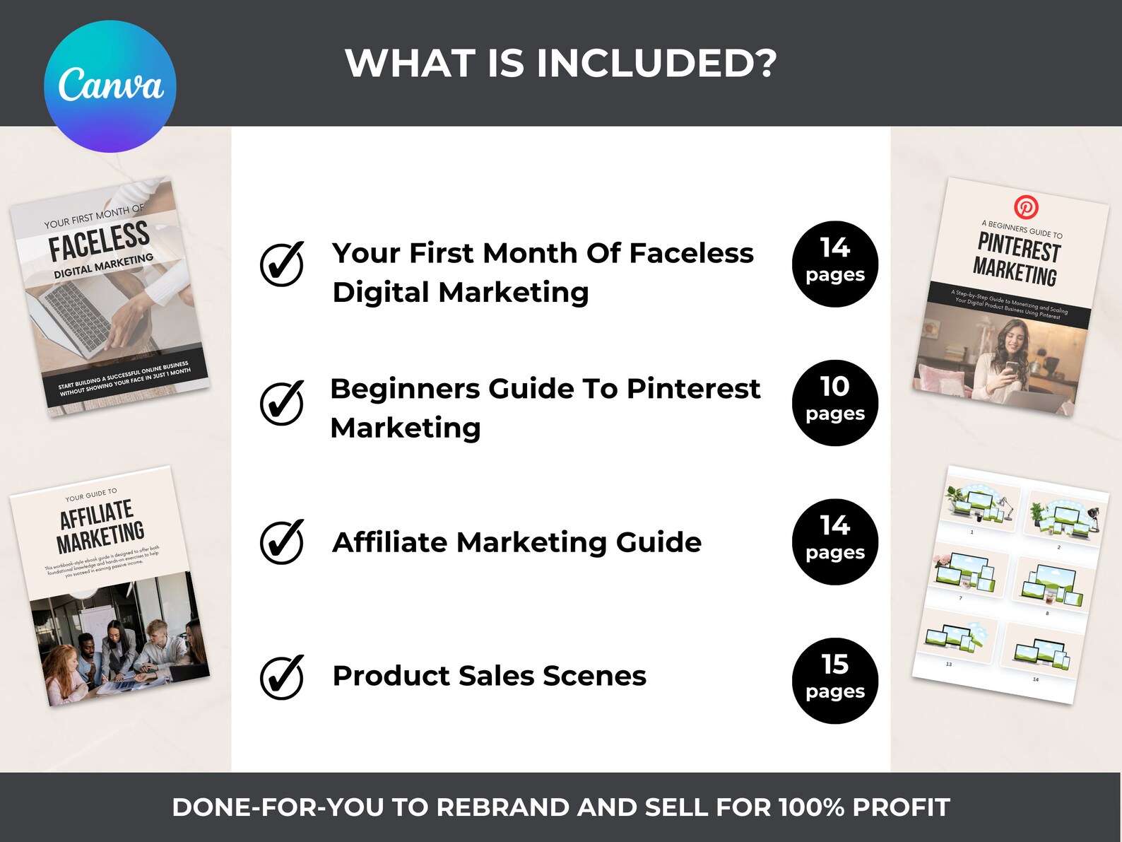 Social Media Templates Bundle, PLR Canva Templates, Social Media Guides ...