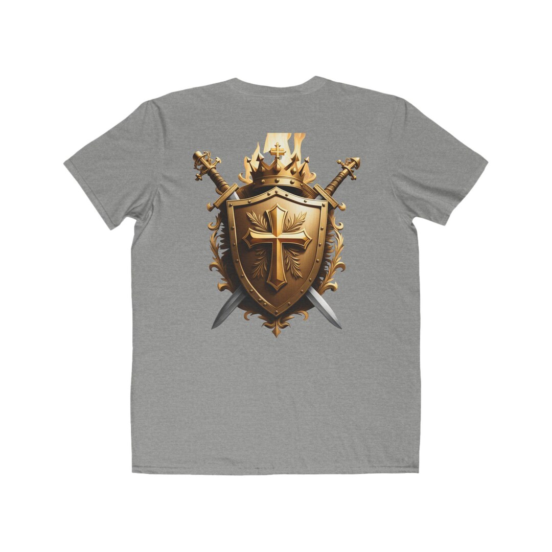 Men's Tee Men of Peace Armor of God Christian Warrior Sword Shield ...