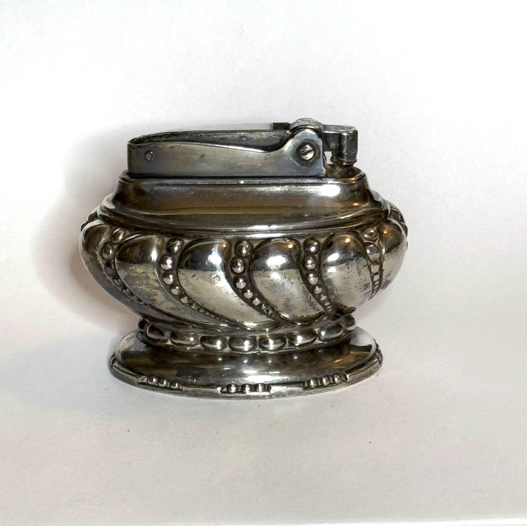 1950's Ronson Crown Silver Plate Table Lighter Tobacciana - Etsy