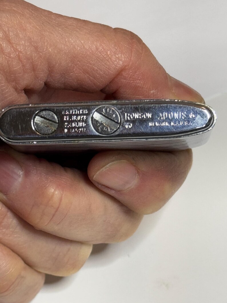 Vintage Ronson Adonis Pocket Lighter Tobacciana 1950's - Etsy