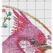 Cross Stitch Pattern Wall Art Pink Bird Emroidery Etamine AI Poster ...