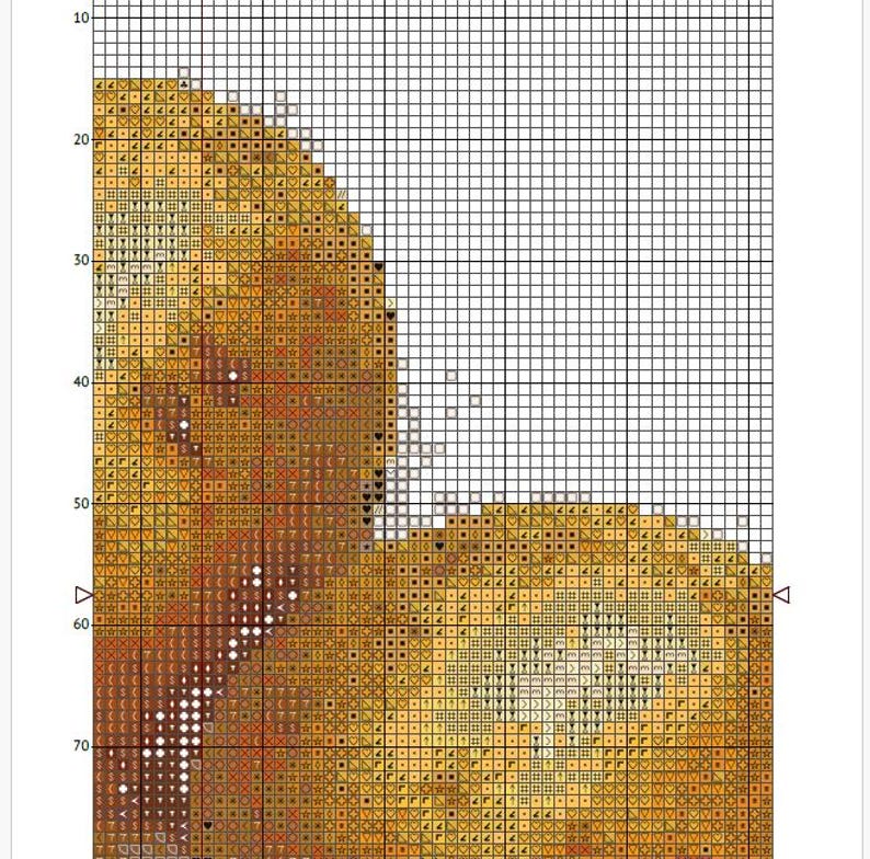 Cross Stitch Pattern Wall Art Potato Etamine AI Poster - Digital Home ...