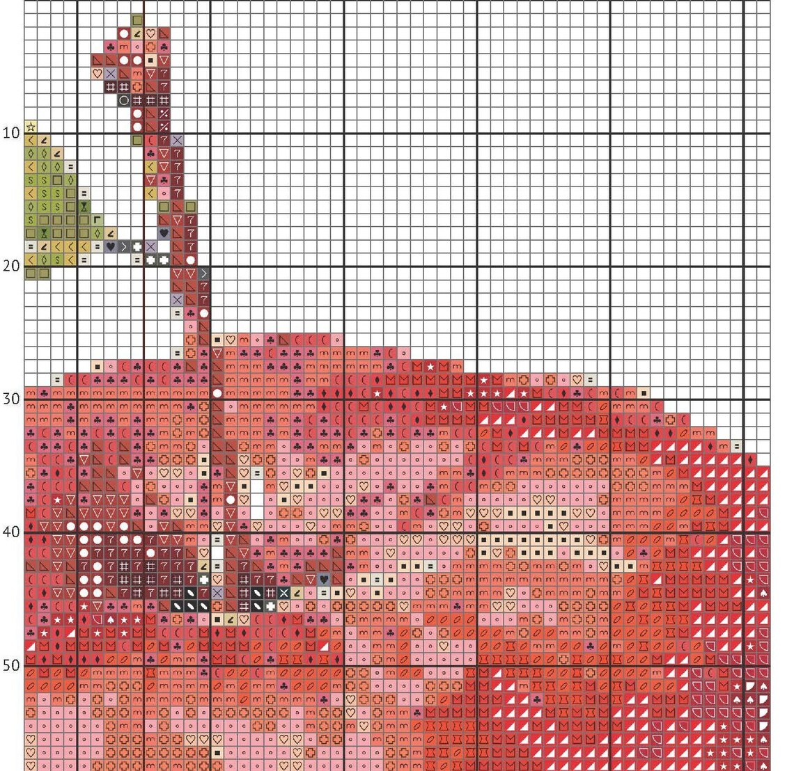 Cross Stitch Pattern Wall Art Apple Fruits Etamine AI Poster - Digital ...