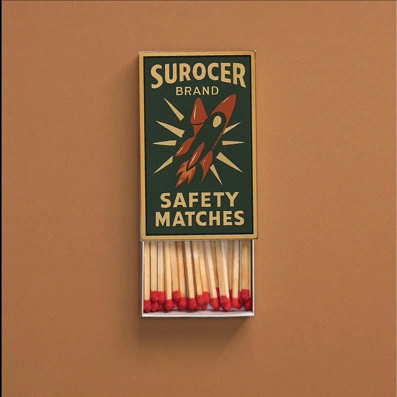 Matchbox Template Retro Printable DIY Vintage Designs Craft Project PDF ...