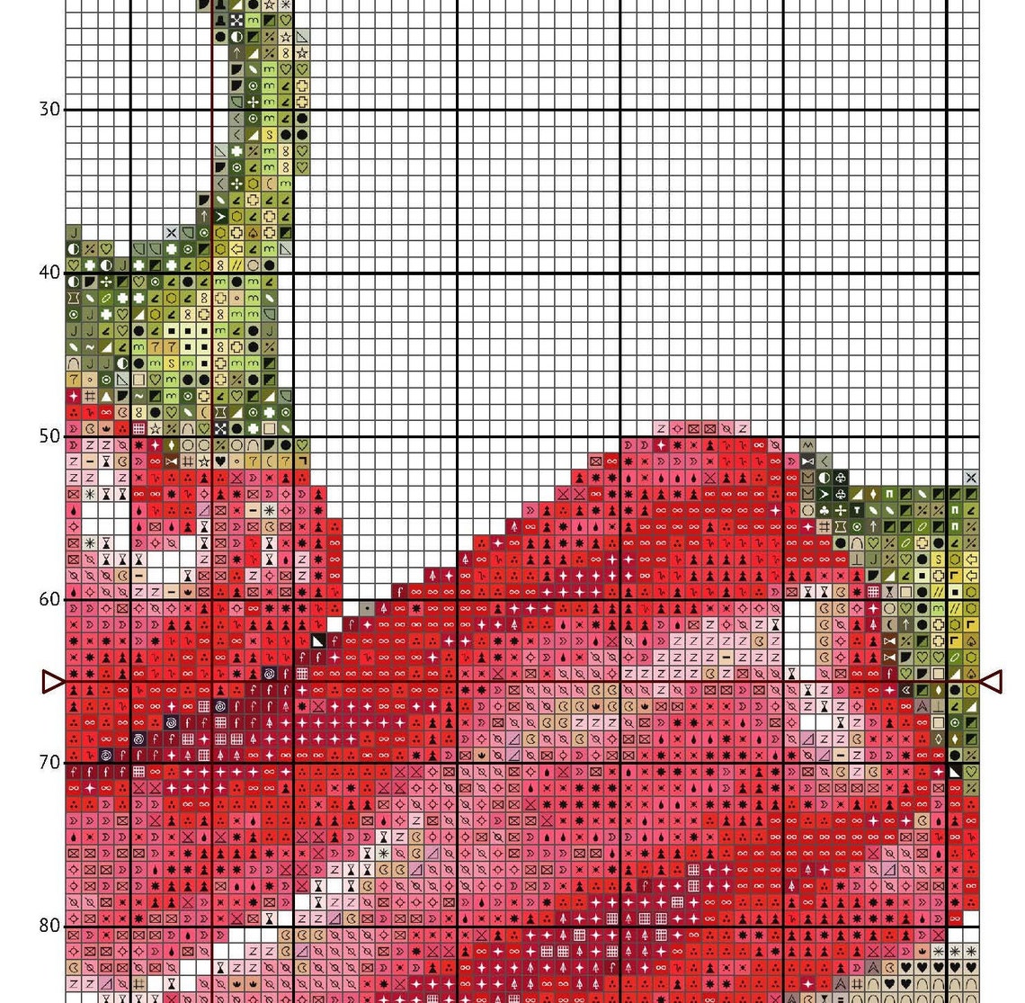 Cross Stitch Pattern Wall Art Capia Pepper Etamine AI Poster - Digital ...