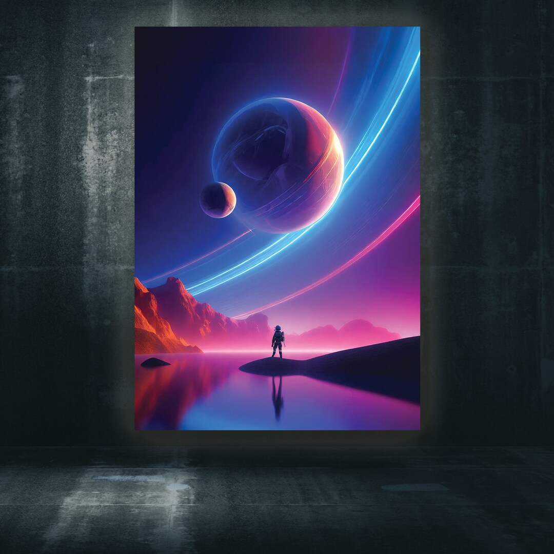 Large Canvas Wall Art Poster - Digital Home Decorative Office Space Sky ...