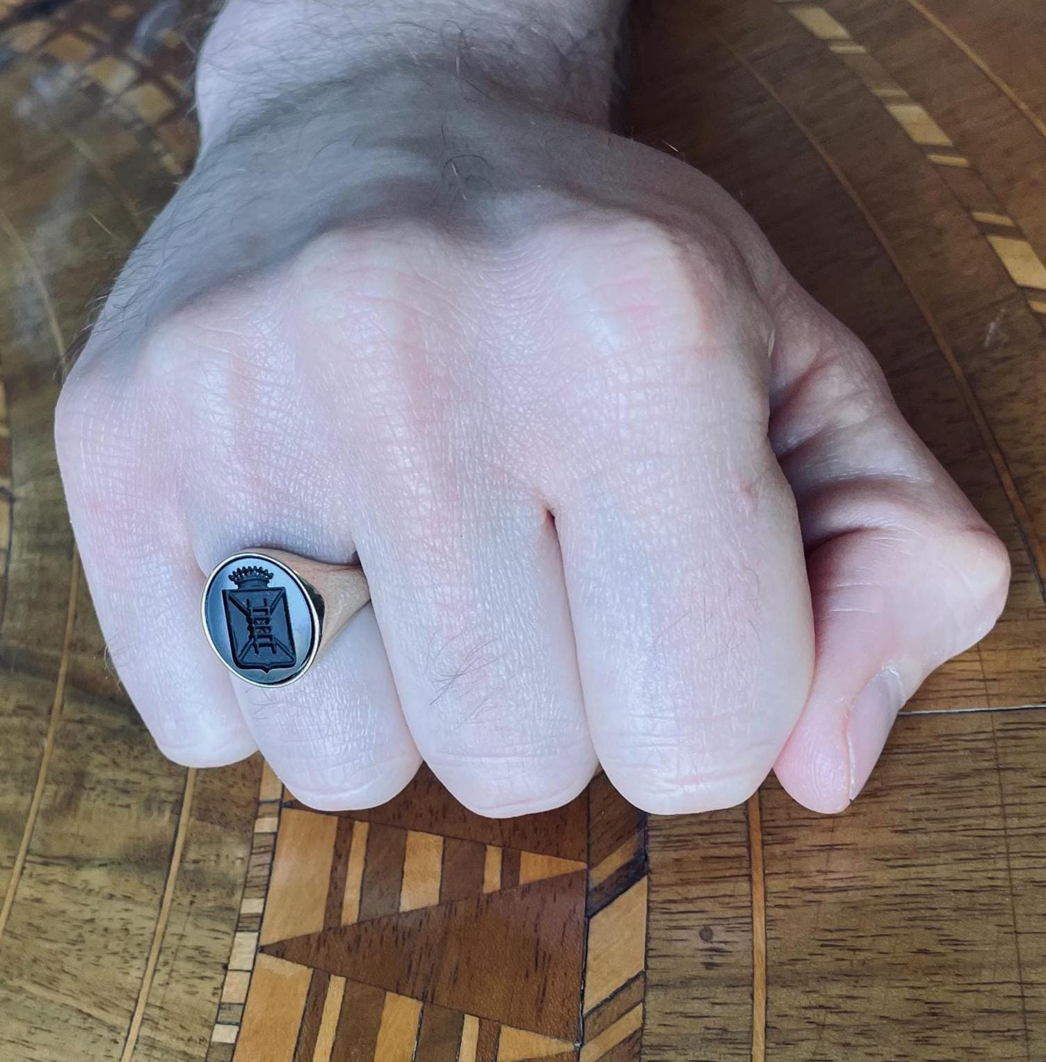 Custom Oval Intaglio Signet Ring | Handcrafted Heraldic Crest - Etsy