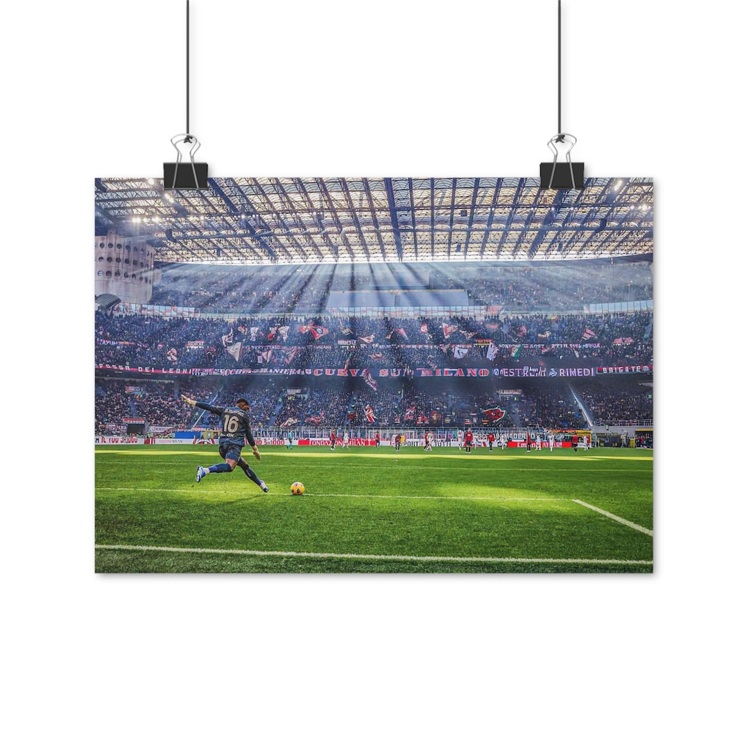 Milan San Siro Stadium, Maignan, Derby, Rolled Posters, Serie A ...