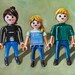 Custom Fisher Price Little People Family Portrait 8x10 Acrylic Painting ...