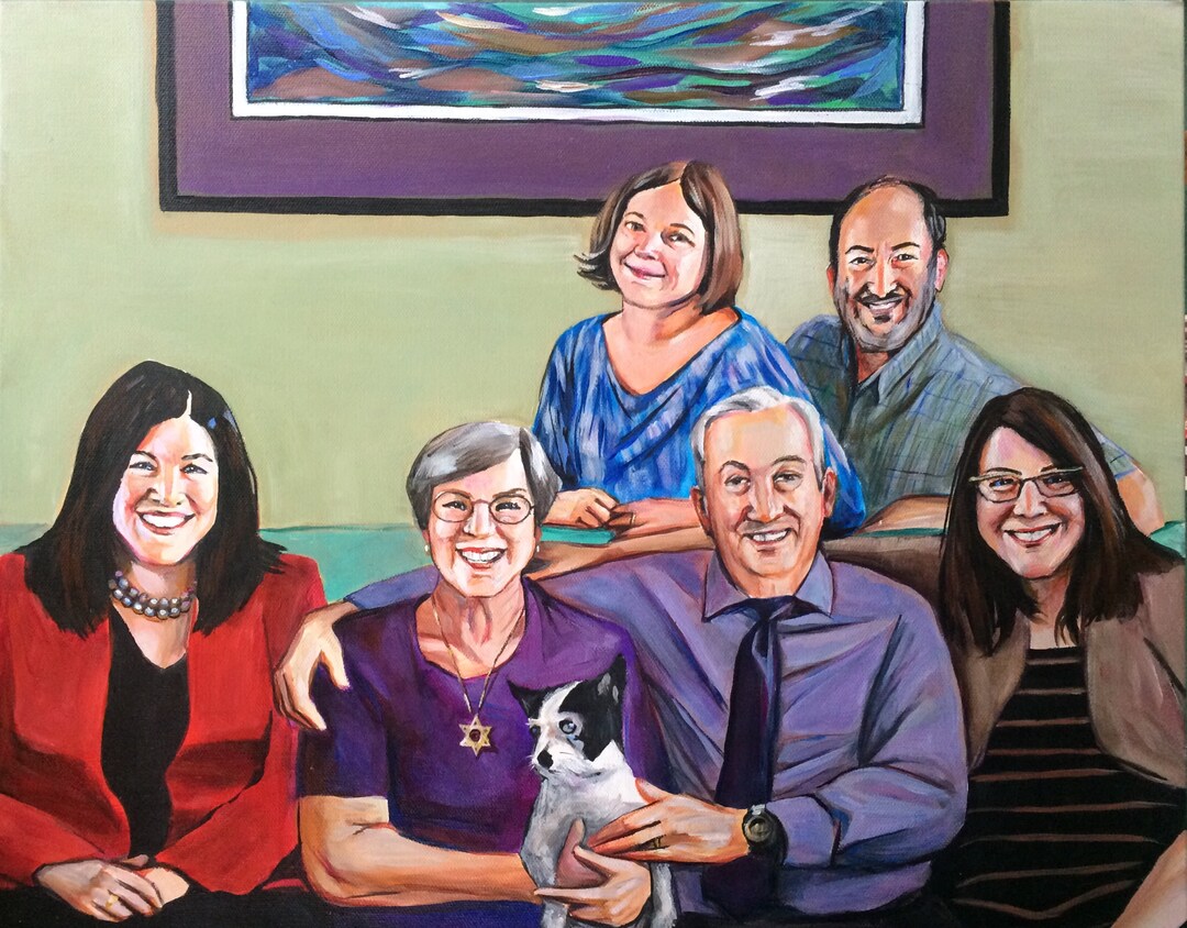 Custom Family Portrait 8x10 Acrylic on Canvas - Etsy