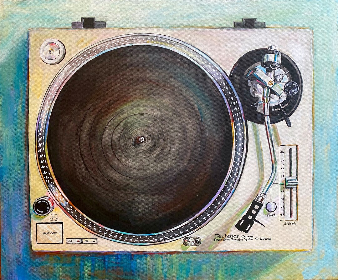 PRINT - 10x12 Print of Original Painting Technics 1200 Turntable - Etsy