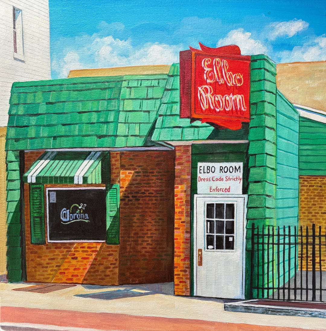 Elbo Room - 10x10 PRINT of Original Painting - Etsy