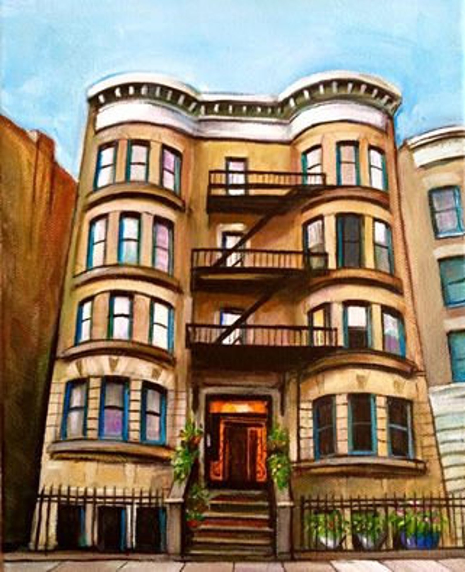 Custom House Portrait 8x10 Acrylic on Canvas | Etsy