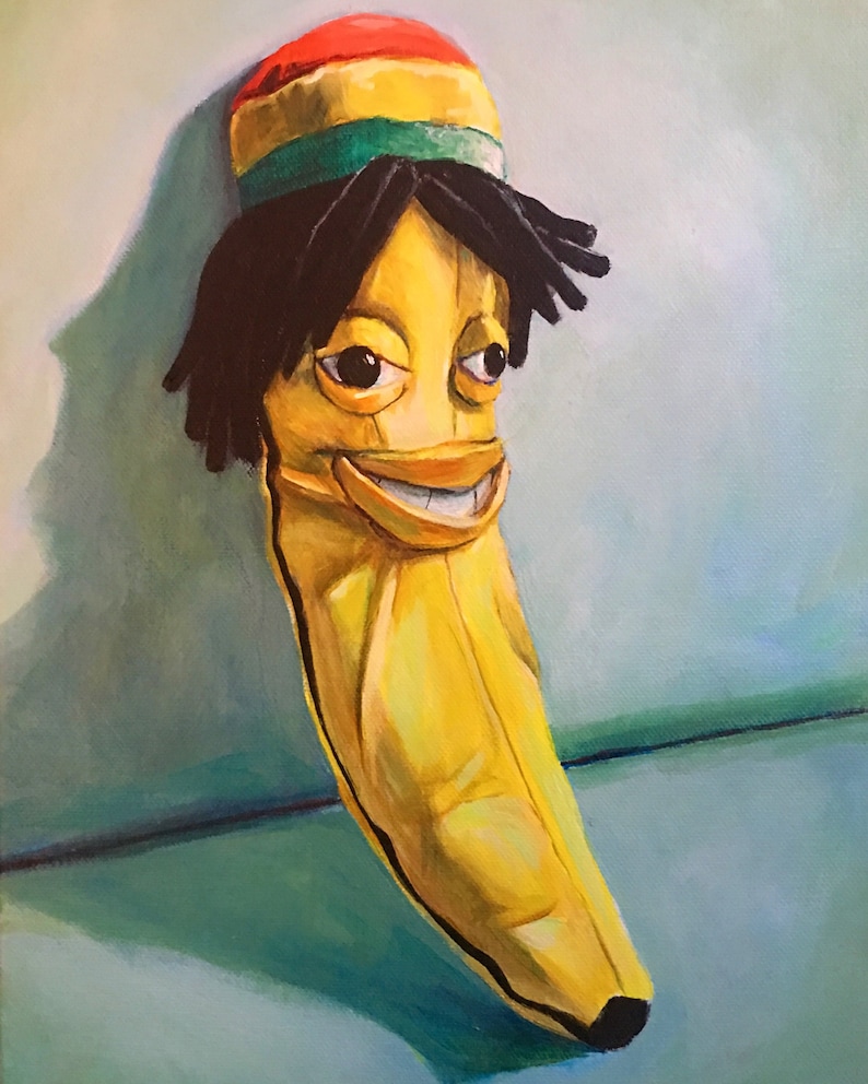 Rasta Banana 8x10 Giclee Print of Original Painting - Etsy