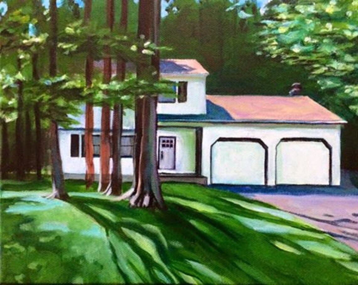 Custom House Portrait 8x10 Acrylic on Canvas | Etsy