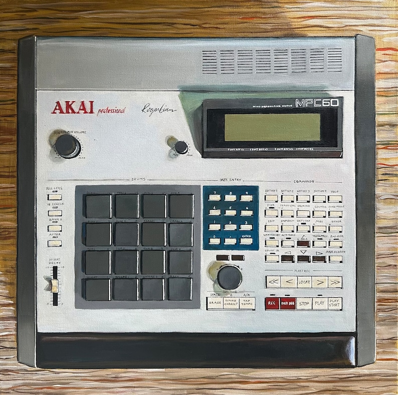 PRINT - Akai MPC60 - 10x10 Print of Original Painting - Etsy