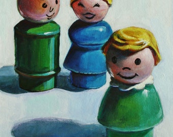 Custom Fisher Price Little People Family Portrait 8x10 Acrylic - Etsy