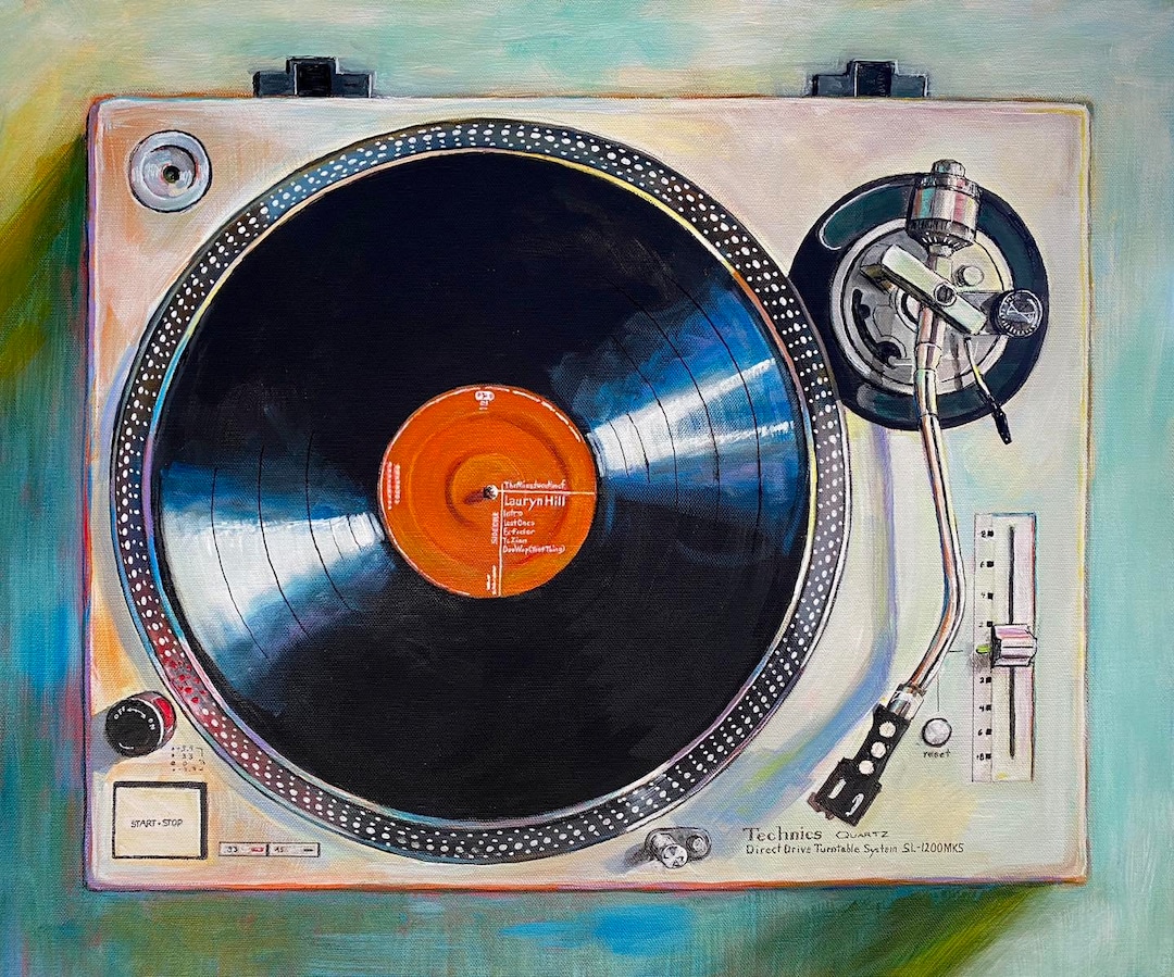 PRINT - Technics 1200 Turntable #2 - 10x12 Print of Original Painting ...