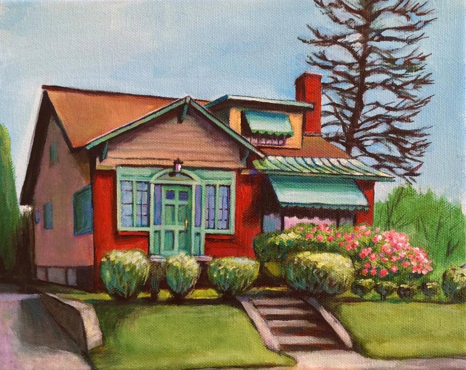 Custom House Portrait 8x10 Acrylic on Canvas | Etsy