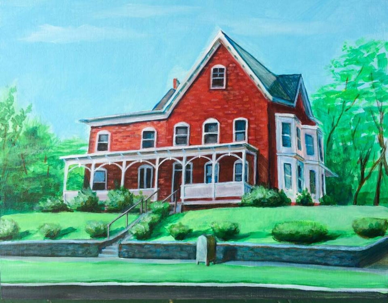 Custom House Portrait 8x10 Acrylic on Canvas | Etsy