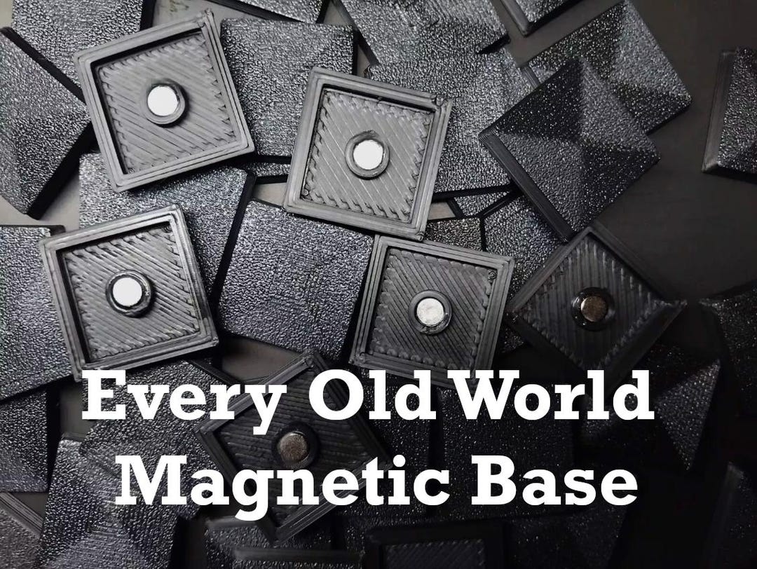 Warhammer the Old World Square Rectangle Magnetic Wargaming Bases ALL ...