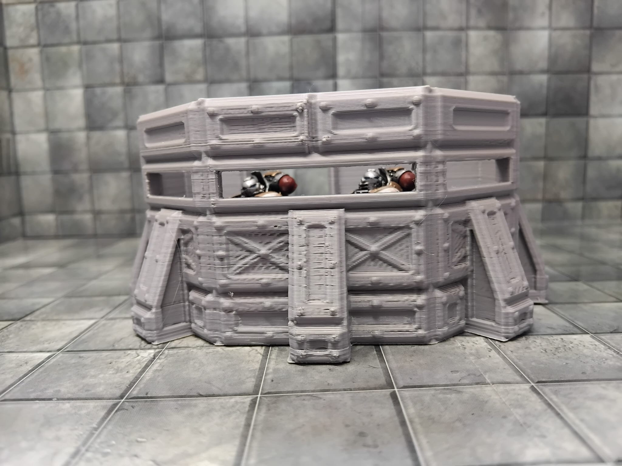 Miniature Tabletop Bunker 3D Printed Terrain for 28mm Scale Wargaming ...