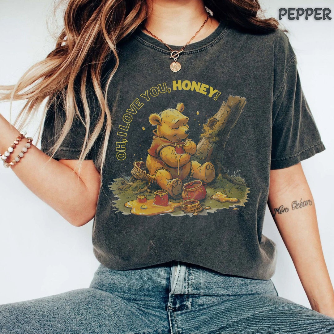 Personalized Pooh Shirt, I Love You Honey Shirt, Comfort Colors® Winnie ...